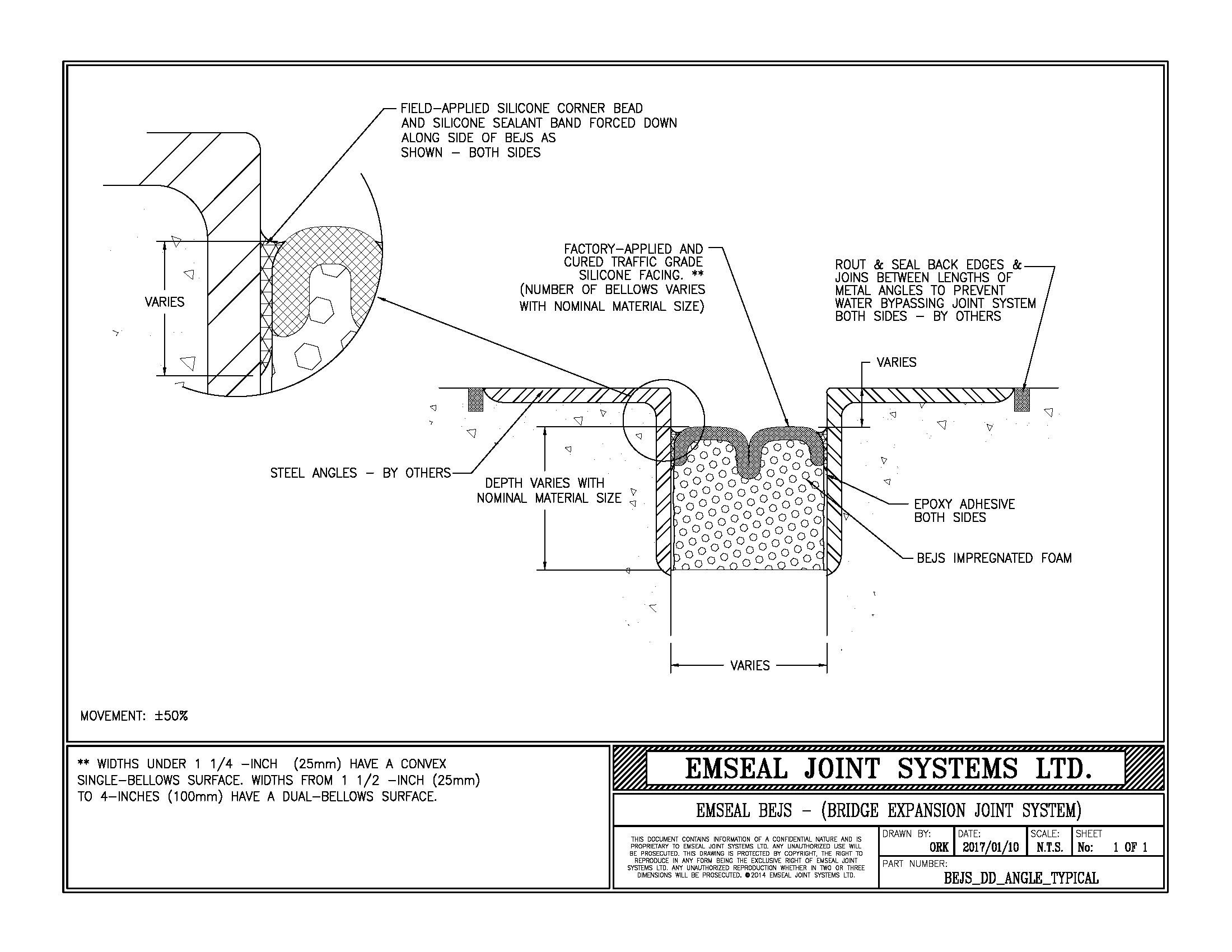 Bridge Expansion Joint CAD Details -BEJS Bridge Expansion Joint System