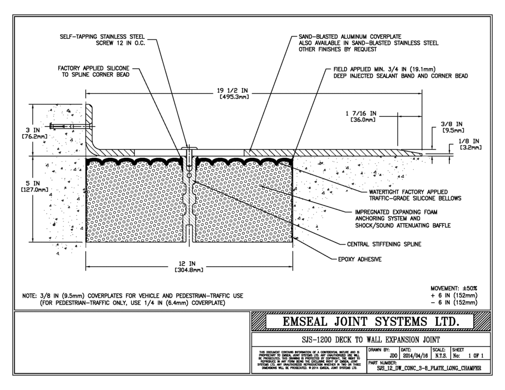 Expansion Joint Details · BIM · CAD · DWG · DWF · Sika Emseal