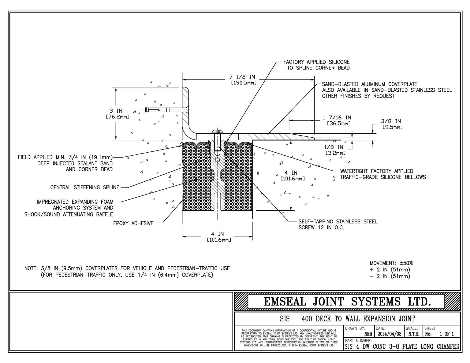 Expansion Joint Details · BIM · CAD · DWG · DWF · EMSEAL