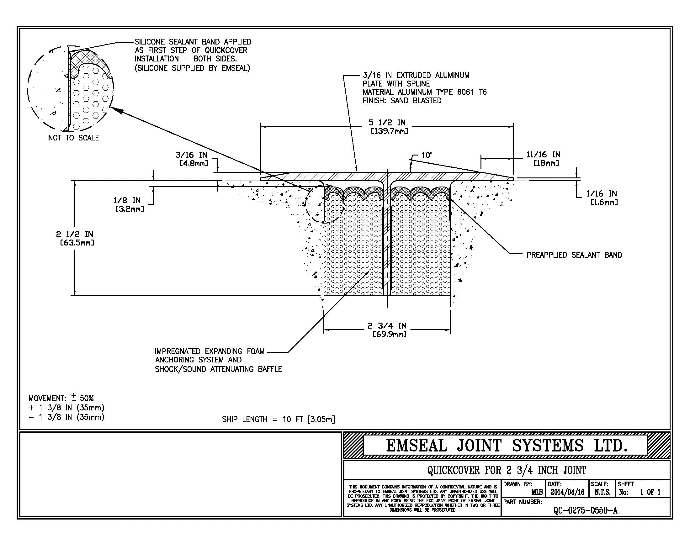 Expansion Joint Details · BIM · CAD · DWG · DWF · EMSEAL